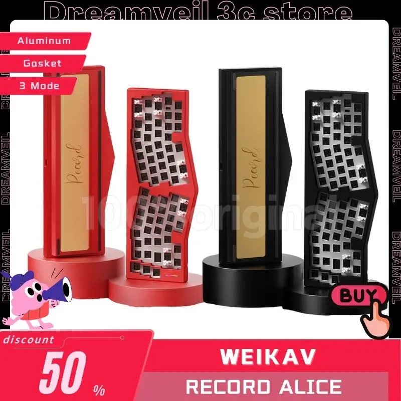 Weikav-Record-Alice-Mechanical-Keyboard-Kits-67keys-2-4g-Wireless ...