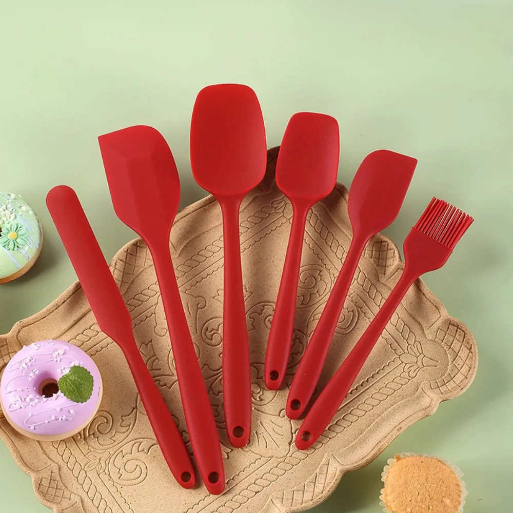 Silicone-Spatula-Set-of-6-Seamless-One-Piece-Non-Stick-Heat-Resistant ...