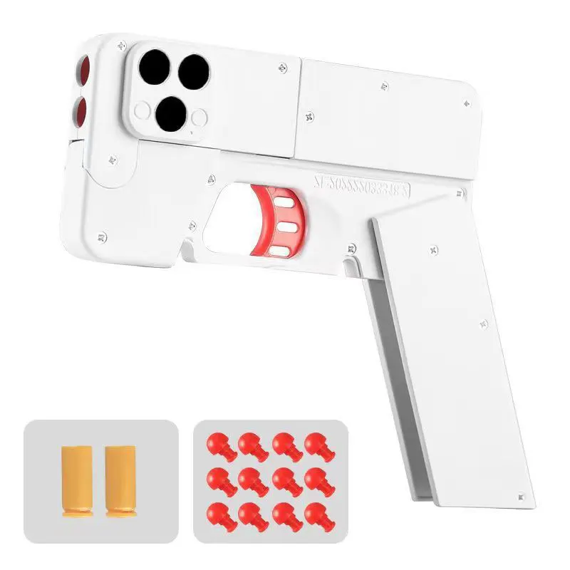 New-Soft-Bullet-Toy-Gun-Blaster-Folding-Mobile-Phone-Gun-Shooting-Shell ...