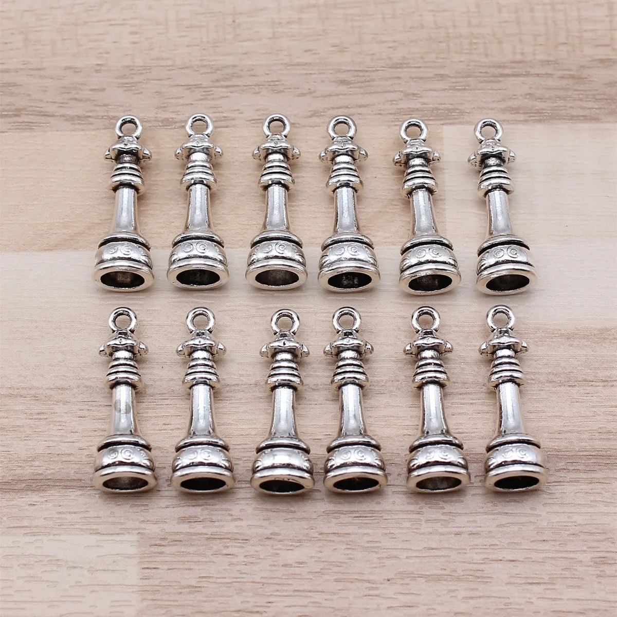 IFOCUS 12pcs/Lot Chess Charms Knight King Queen Pawn Rook Bishop Charms ...