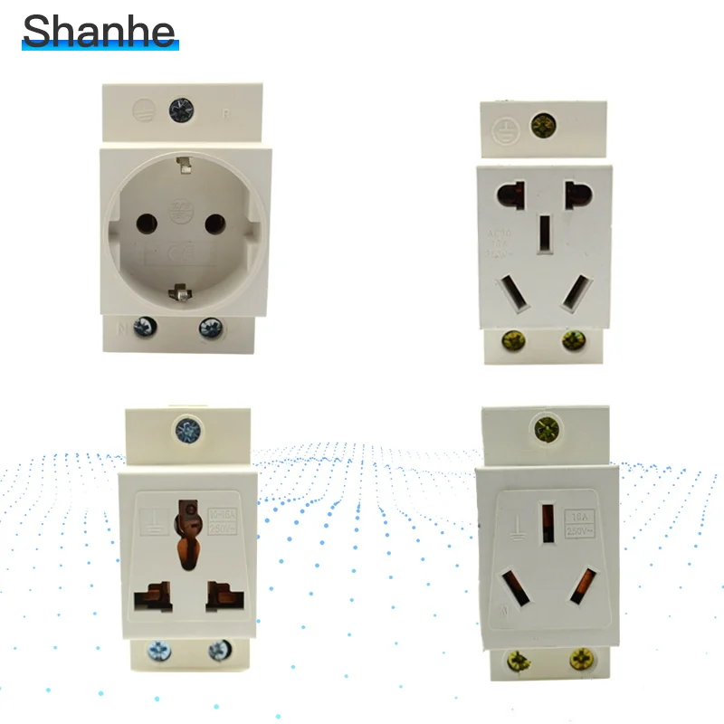 35mm-DIN-Rail-Mount-AC-Power-ac30-Modular-Socket-16A-250V-AC-socket ...