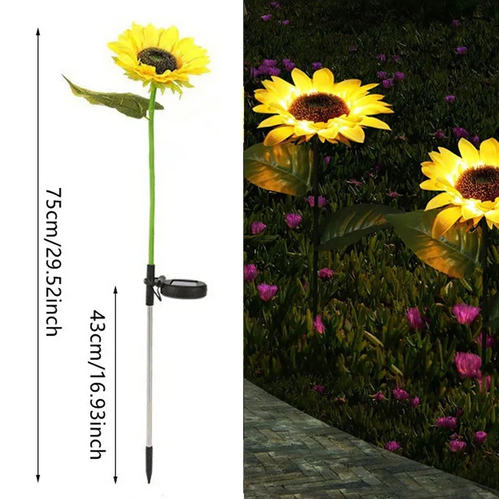 Outdoor-Solar-Sunflowers-Smart-Sense-Garden-Lights-Yard-Wedding ...