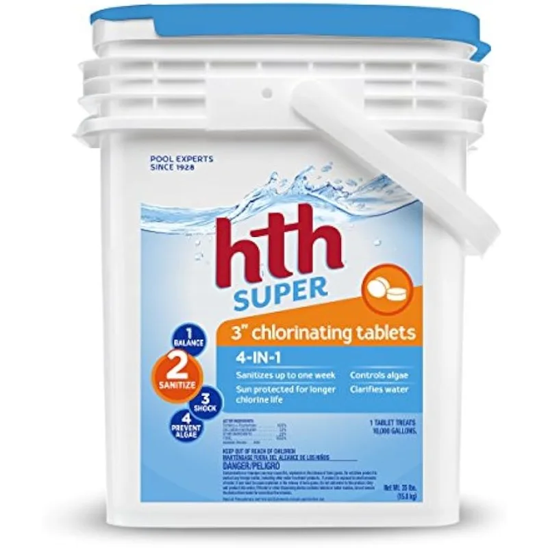HTH-42014-Super-3-inch-Chlorinating-Tablets-Swimming-Pool-Chlorine-35 ...