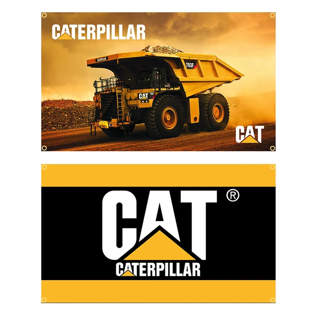 Caterpillar Flag 3x5Ft Banner For Man Cave Garage Shop Wall, 40% OFF
