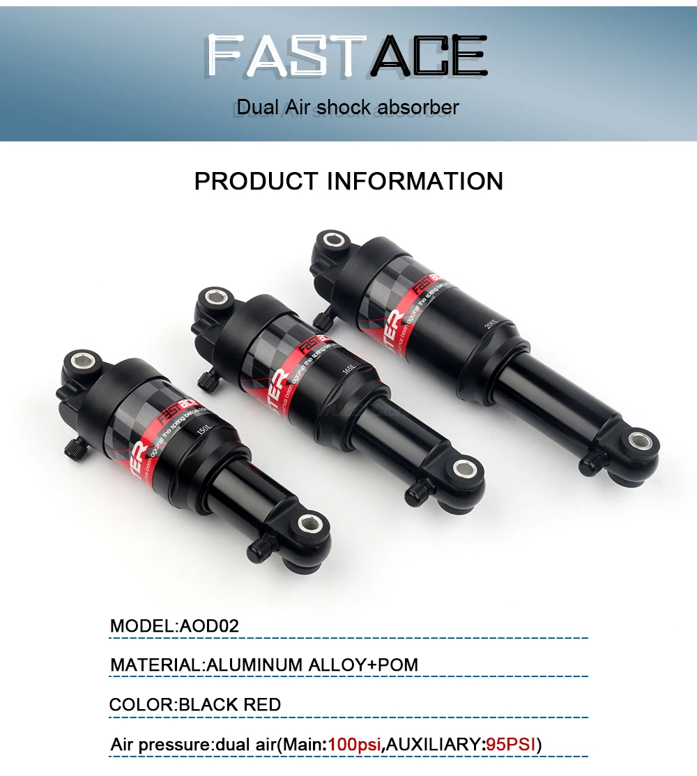 AOD02 Silver 190 - Fastace Amortisseur Arrière à Suspension Pneumatique ...