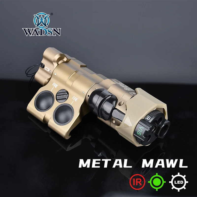 MAWL C1 Metal Red Dot Scope Green Blue Laser Pointer Tactical Flashlight Weapon Scout Light ...