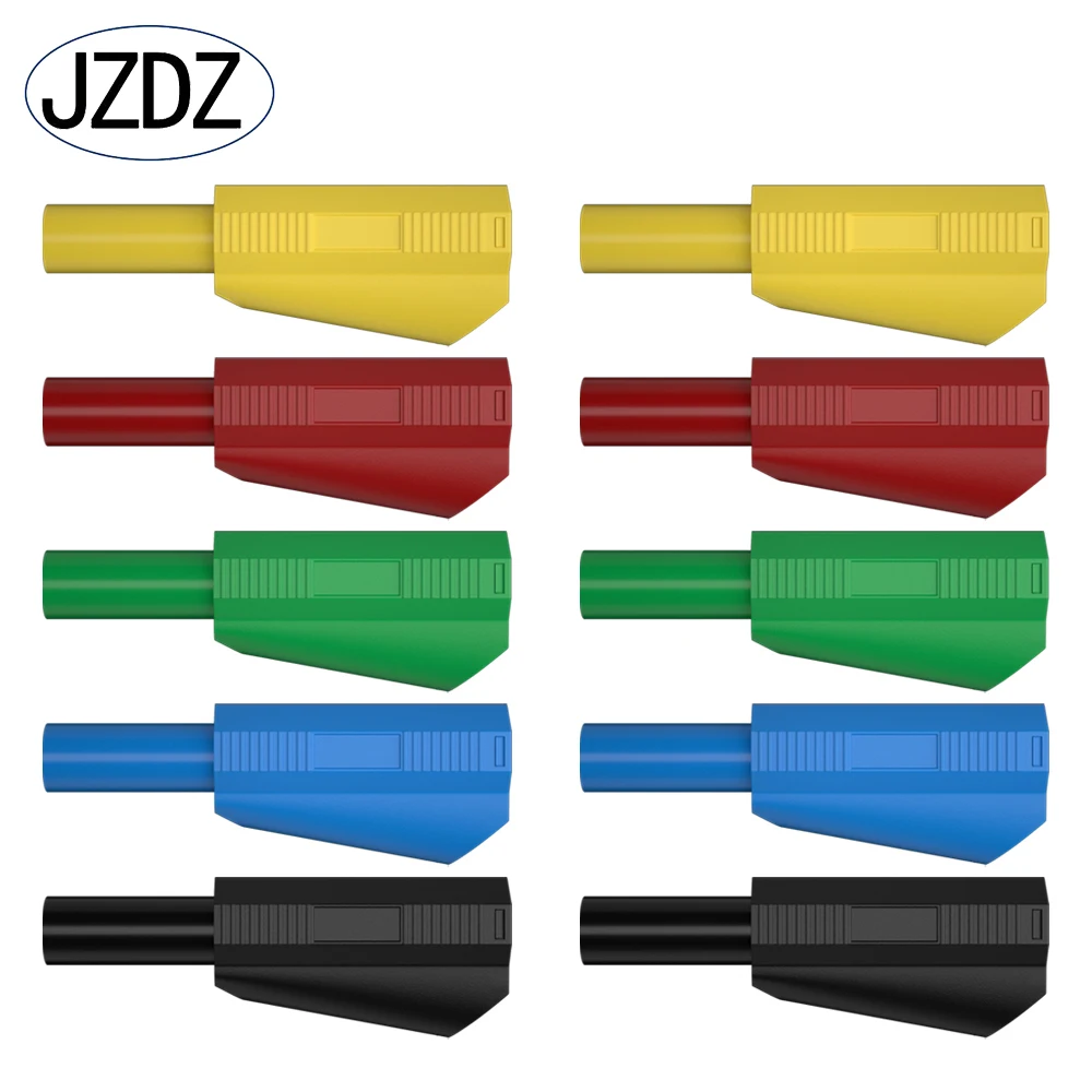 JZDZ-10PCS-4MM-Banana-Plug-Safety-Stackable-Solder-In-line-DIY-assembly ...