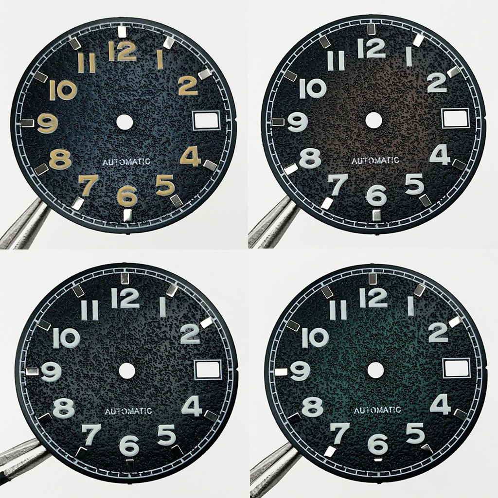 Nh35-29mm-Sterile-Black-Watch-Dial-Green-Luminous-Watch-Faces-for-NH35 ...