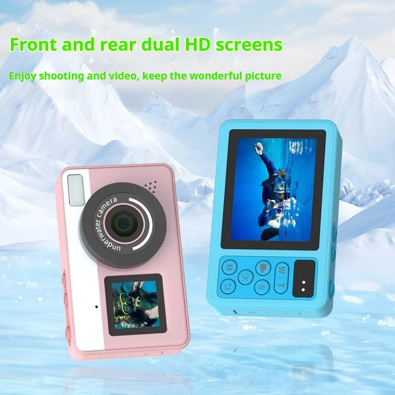 4K Digital Camera Dual Screen IP68 Waterproof Selfie Camera for Adults ...