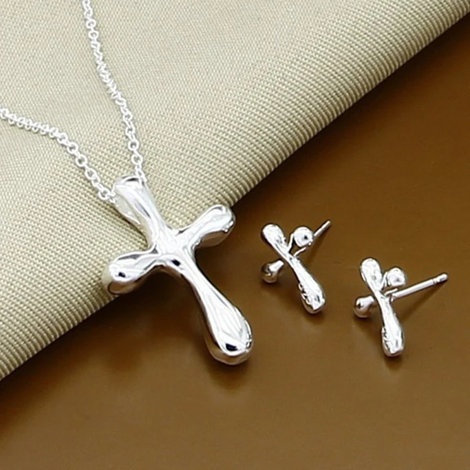 SAIYE-Hot-Selling-925-Sterling-Silver-Water-Drop-Cross-Jewelry-Sets ...