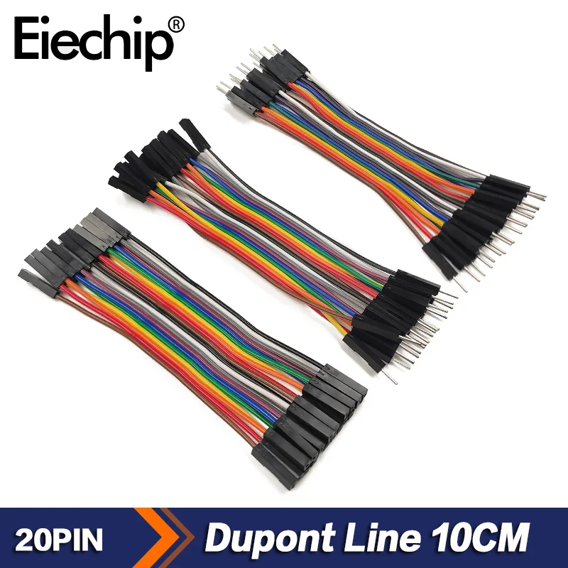 10CM-20PIN-Dupont-Wire-Connector-Dupont-Cable-Set-Male-To-Male-Female ...