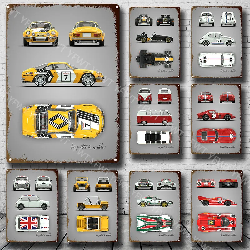 Retro-Brands-Racing-Car-Poster-Wall-Picture-Metal-Plaque-for-Pub-Bar ...
