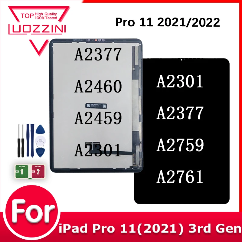 11" For Apple iPad Pro 11 A2377 A2459 A2301 LCD Display Touch Panel ...