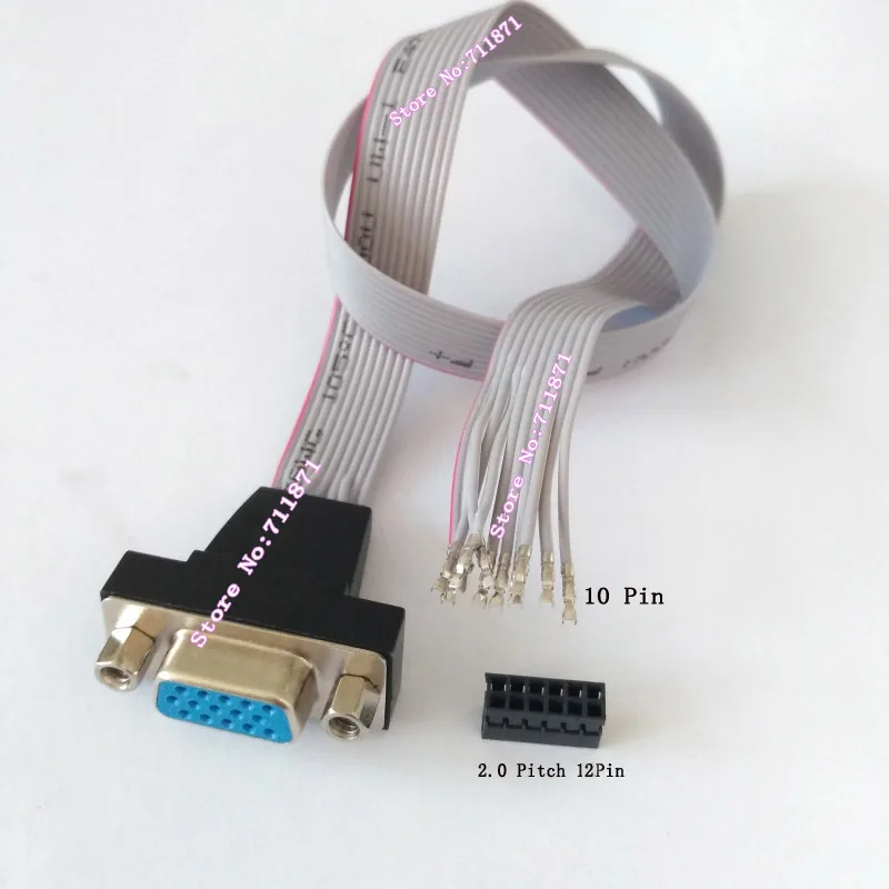 12pin 10pin Vga Cable Line 10p 2*6 12 Pin Diy Custom D-sub Line Cable ...