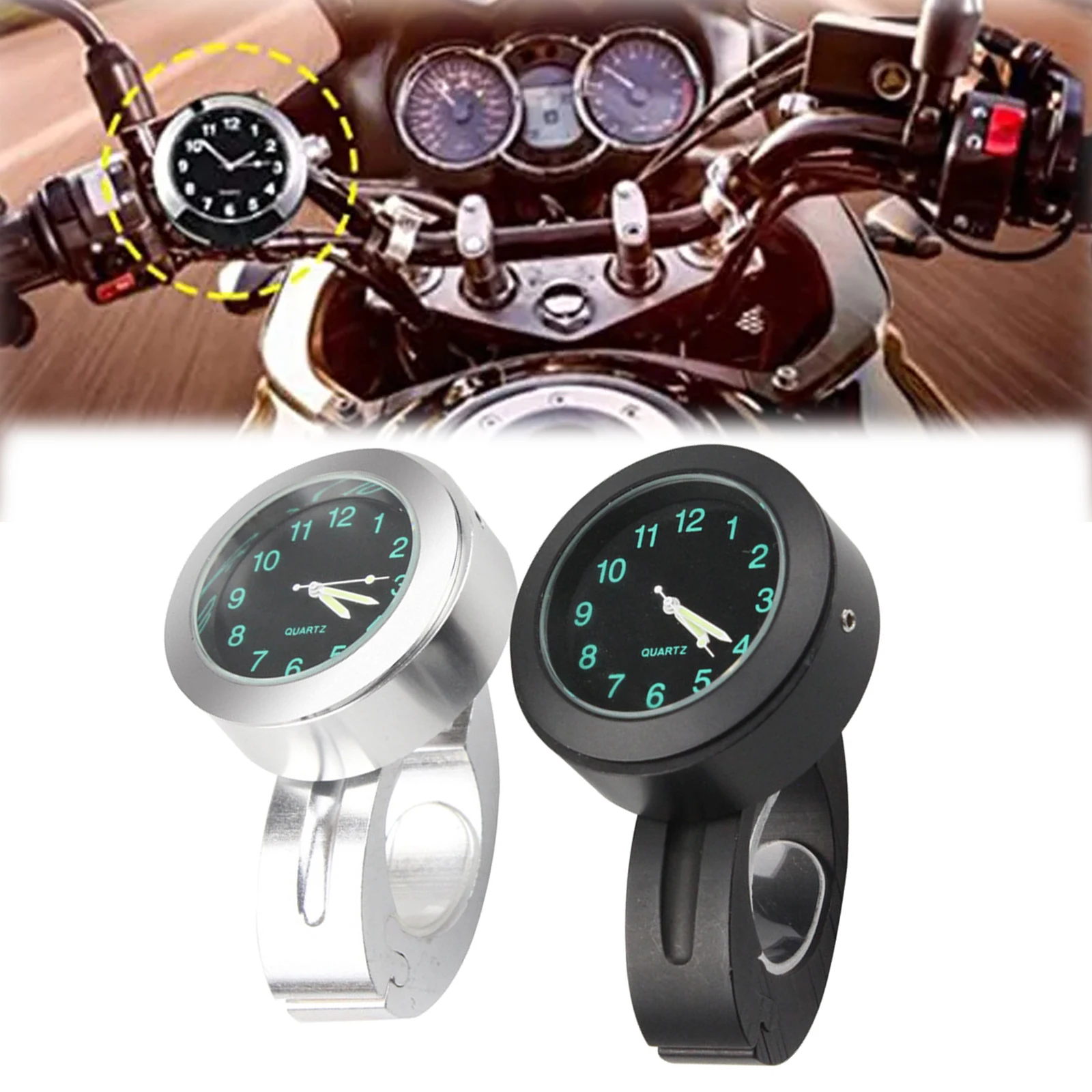 Universal-Motorcycle-Clock-Modified-Handlebar-Watch-Aluminum-Clock ...