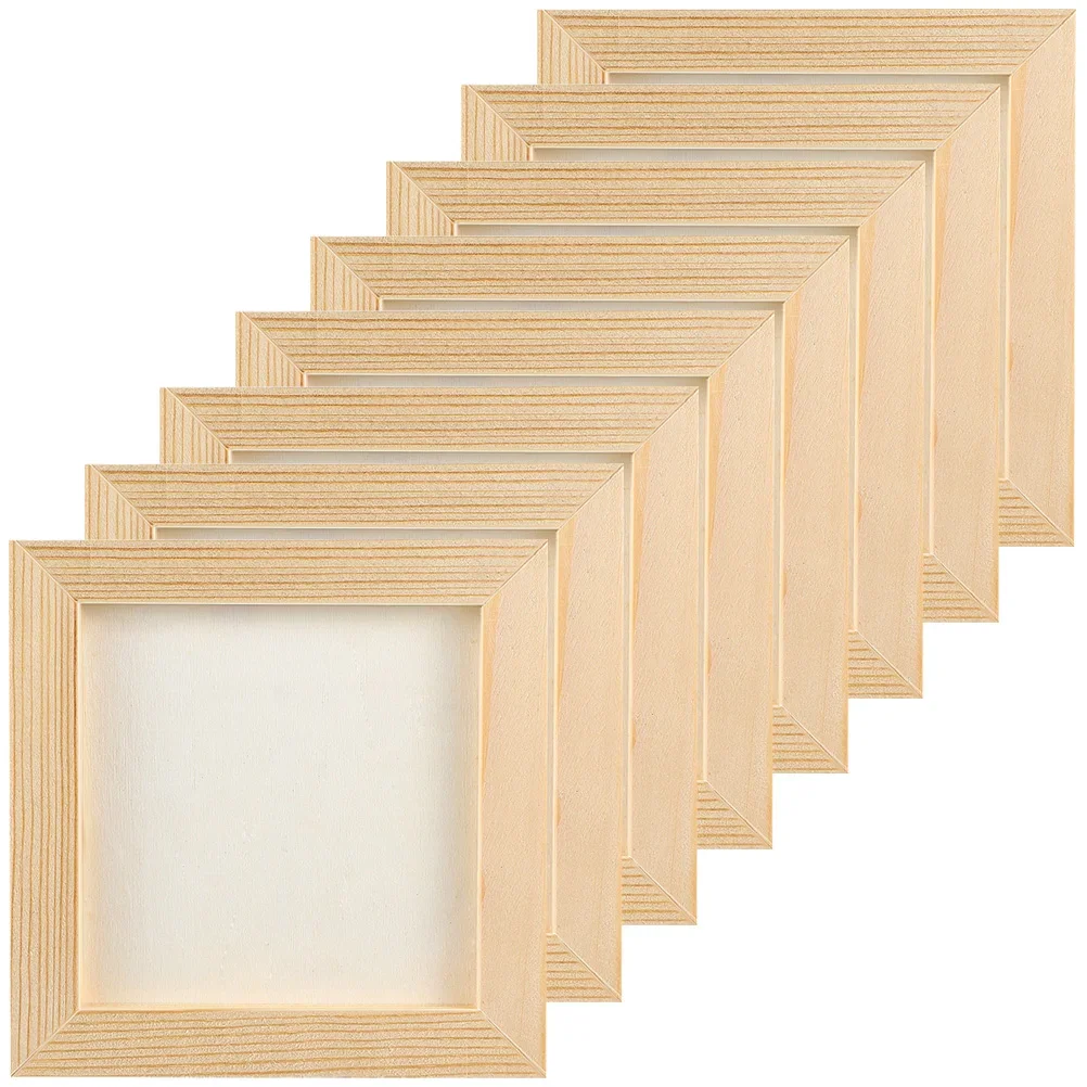1-5-8pcsClay-Picture-Frame-Photo-Blank-Children-DIY-Frames-Wood-Craft ...