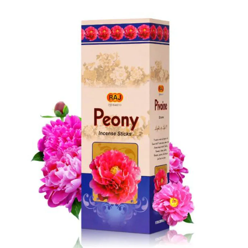 India Incense Big Box Peony Flavor Stick Incense Flower Fragrance Aroma ...