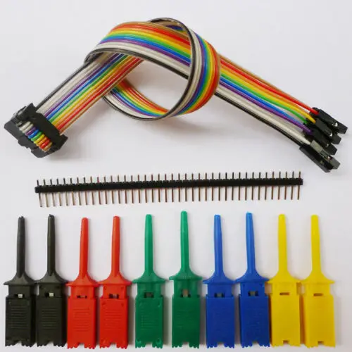 10pin-DIY-JTAG-IDC-USB-Logic-Analyzer-IC-Test-Clips-Test-Hook-Grabber ...