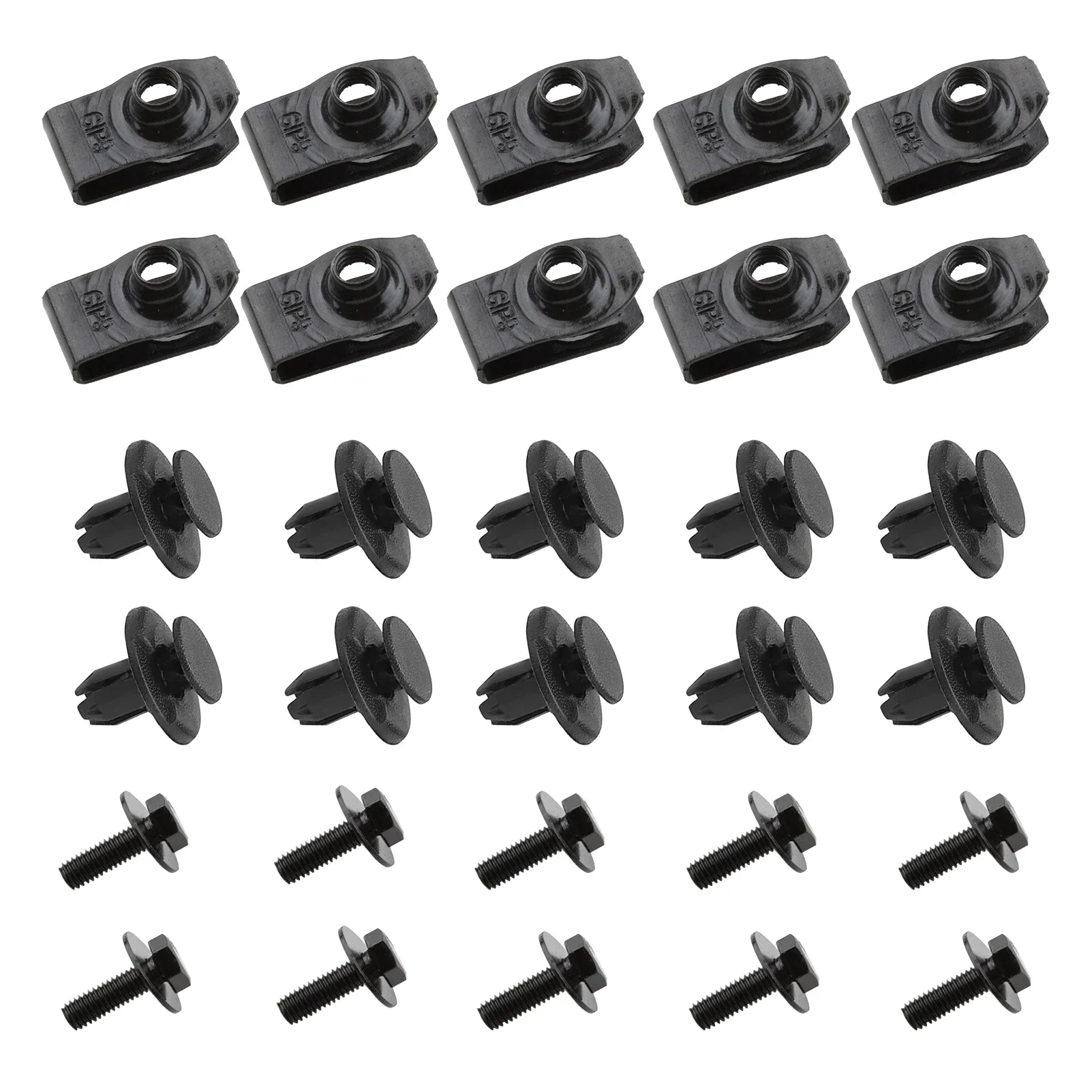 30-PCS-Engine-Undertray-Cover-Clips-Metal-Bolt-Fixed-Nut-Clamps-For ...