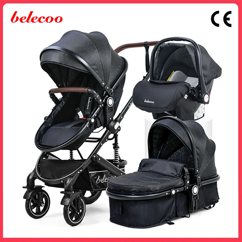Belecoo-Baby-Stroller-3-in-1-Baby-Stroller-High-landscape-Fit-Newborn ...