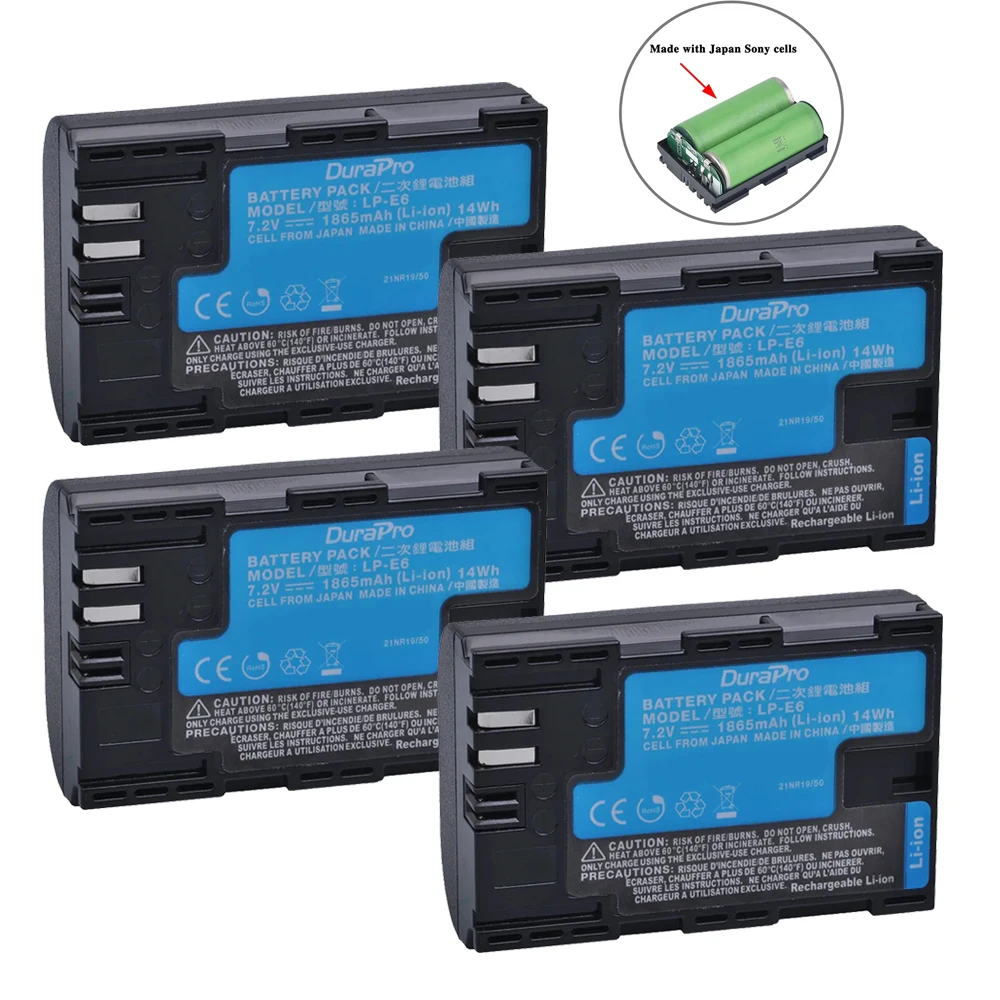 DuraPro LP-E6 LP-E6N LP E6 Camera Battery Made With Japan Cells For ...