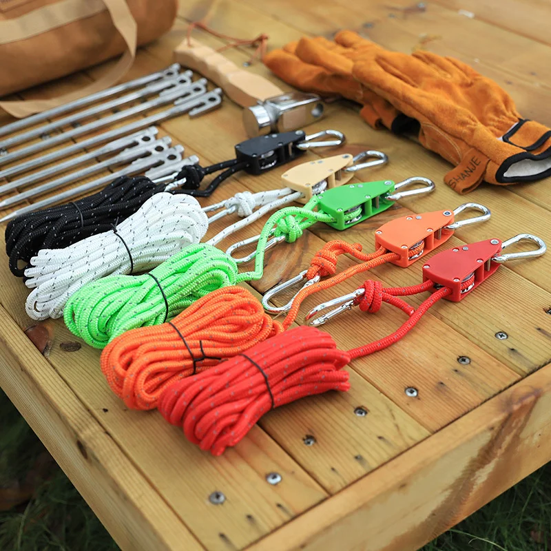 4-5m-Camping-Rope-Tent-Adjustable-Rope-Fastener-Fixed-Buckle-Pulley ...