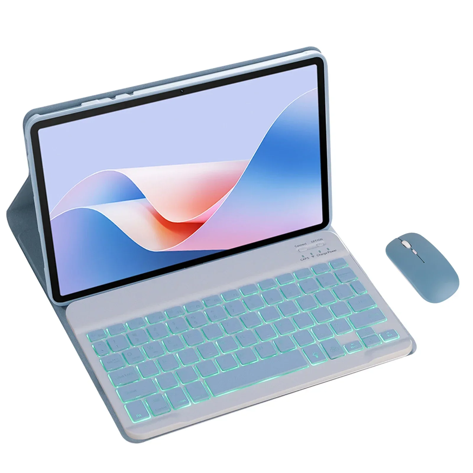 Detachable Wireless Bluetooth Keyboard and Mouse Case for Turkish (Blue ...