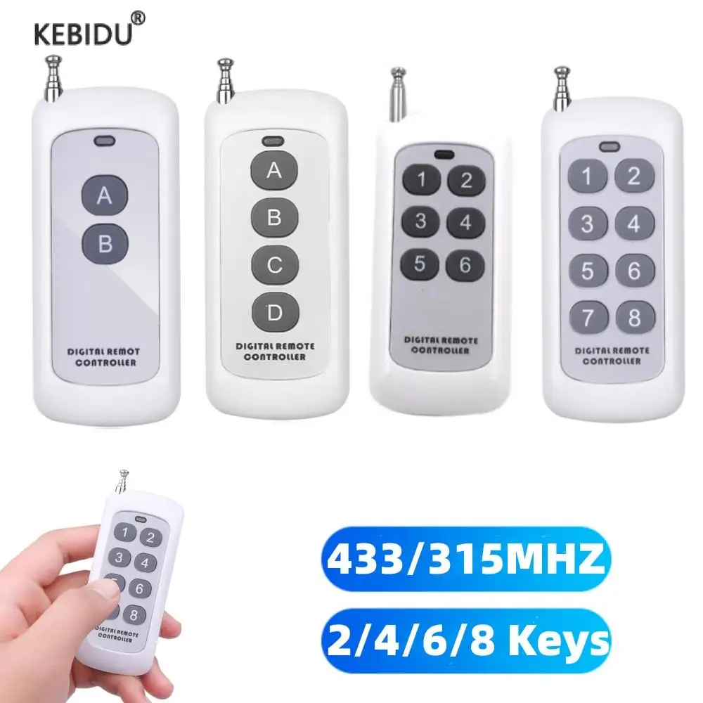 Universal 6 Key Learning Remote Control | Long Range Garage Remote Control 433 - 433 - Aliexpress
