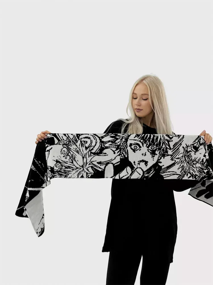 High-Street-goth-Scarf-Unisex-Men-Winter-Anime-Cartoon-Shawl-Women ...