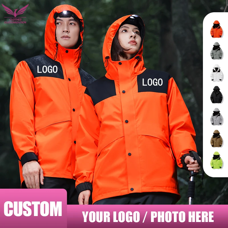 Custom Ski Jacket Warm Men Down Jacket print logo Removable Jacket ...