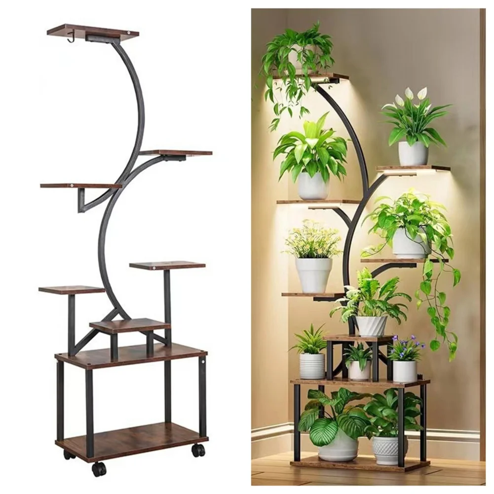 8-Tier-Plant-Stand-Indoor-Multi-Layer-Plant-Stands-With-Grow-Lights-For ...