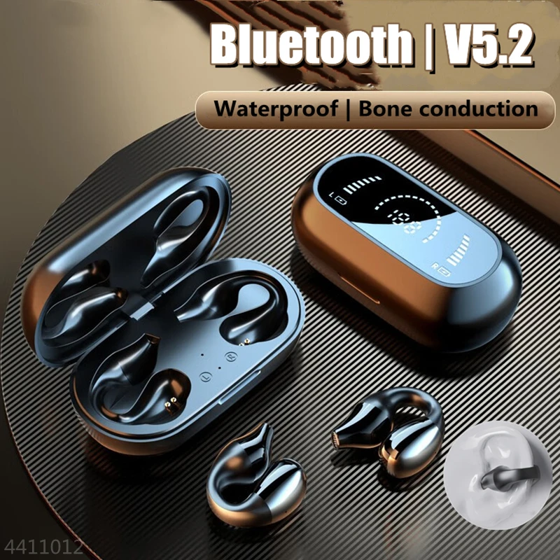 2023-New-TWS-Bluetooth-5-2-Wireless-Bone-Conduction-Headphones-Clip-Ear-Music-Noise-Canceling ...