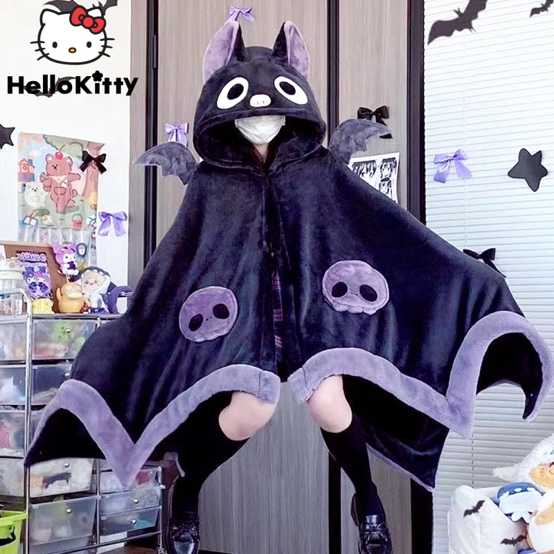 Tend-ncia-anime-bat-sleeved-cobertor-para-mulher-fofo-kawaii-ponchos ...