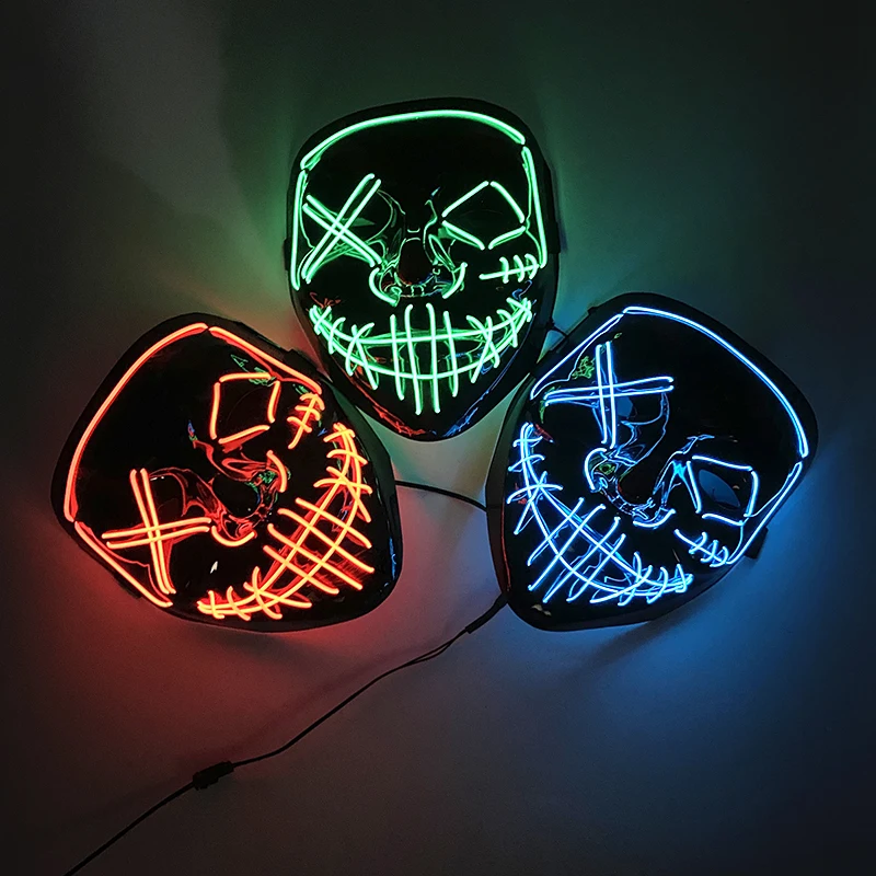 Halloween-Luminous-Neon-Sacry-Mask-LED-Party-Purge-Mask-With-Light ...
