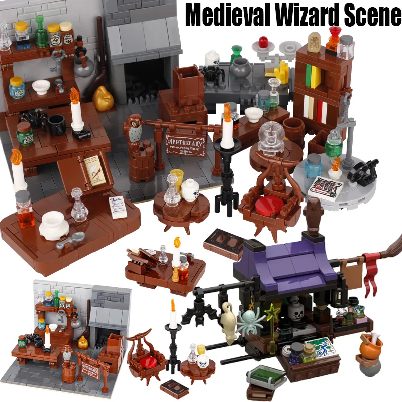 MOC-Medieval-Wizard-Scene-Building-Blocks-Street-View-Wizardry-Shop ...