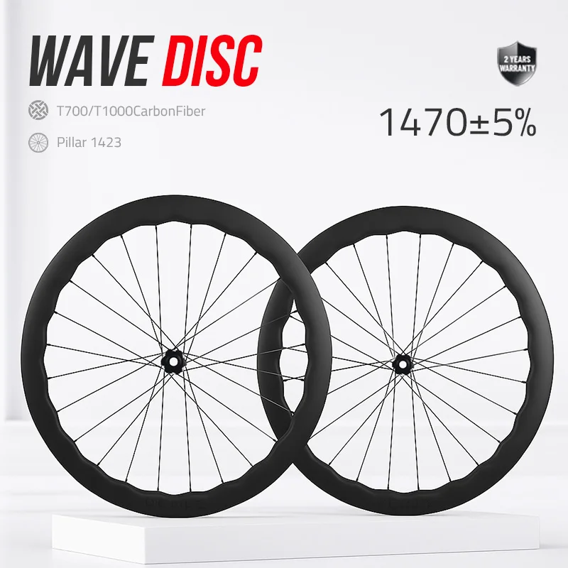 Set di ruote per bici da strada in carbonio WAVE da 50 mm Larghezza ...