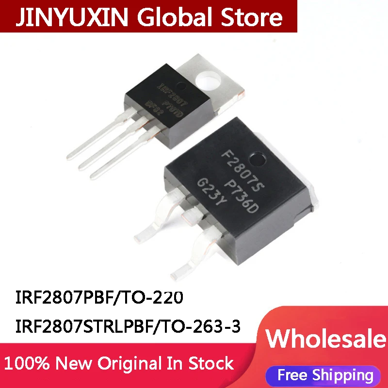 10Pcs-New-IRF2807PBF-IRF2807-TO-220-IRF2807STRLPBF-IRF2807-TO-263-3-IC ...