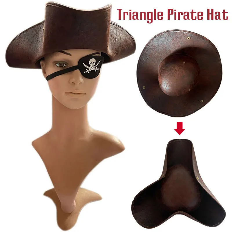 Christmas Captain Hat Pirate Distressed Tricorn Hat Masquerade Party ...