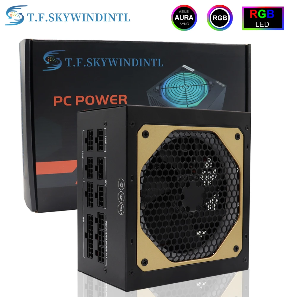 T.f.skywindintl New Gold 1000w Computer Full Modular Power Supply Medal ...