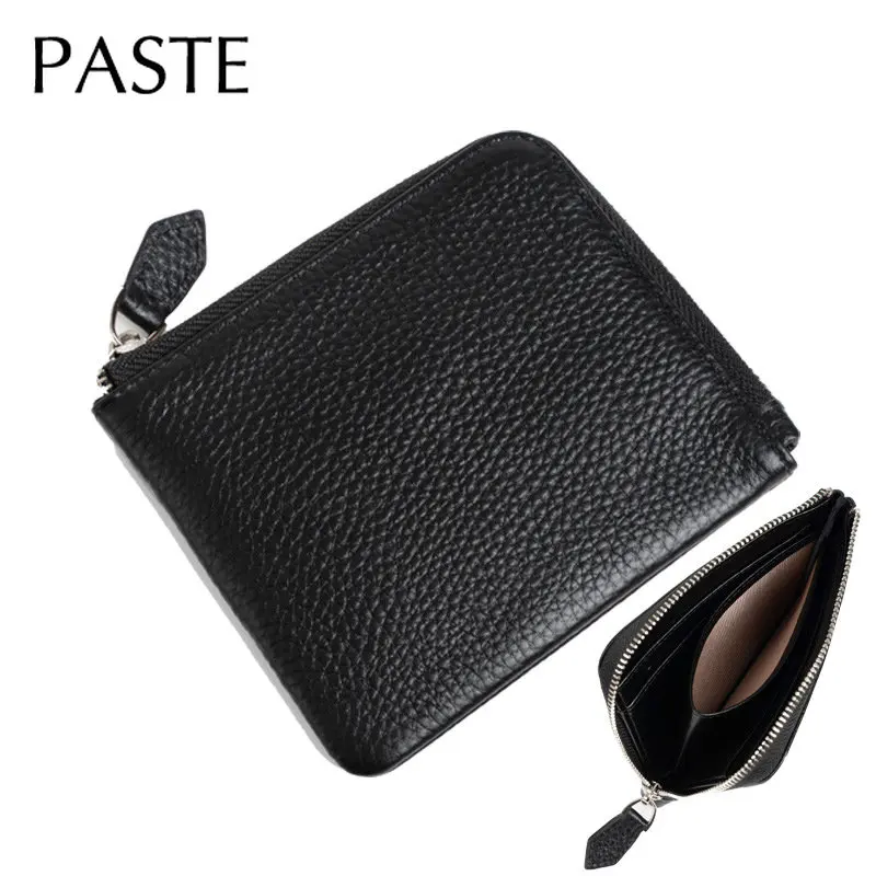 Japan Style 100% Genuine Leather Men Wallet Small Mini Card Holder Male ...