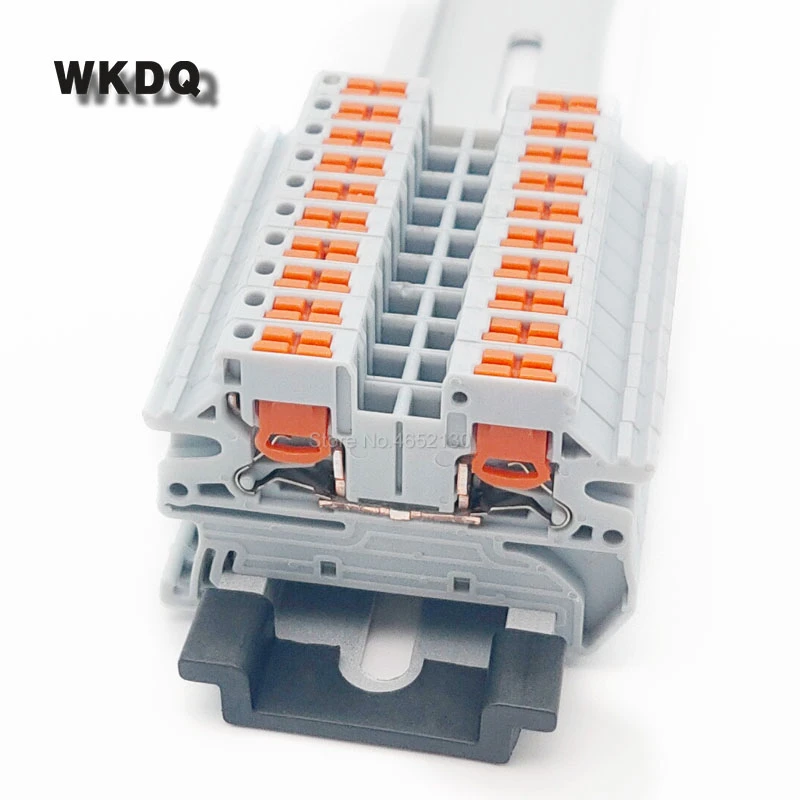 Din Rail Cable Terminal Blocks | Din Rail Connection Terminals - 10pcs Ptv2.5 Push-in - Aliexpress