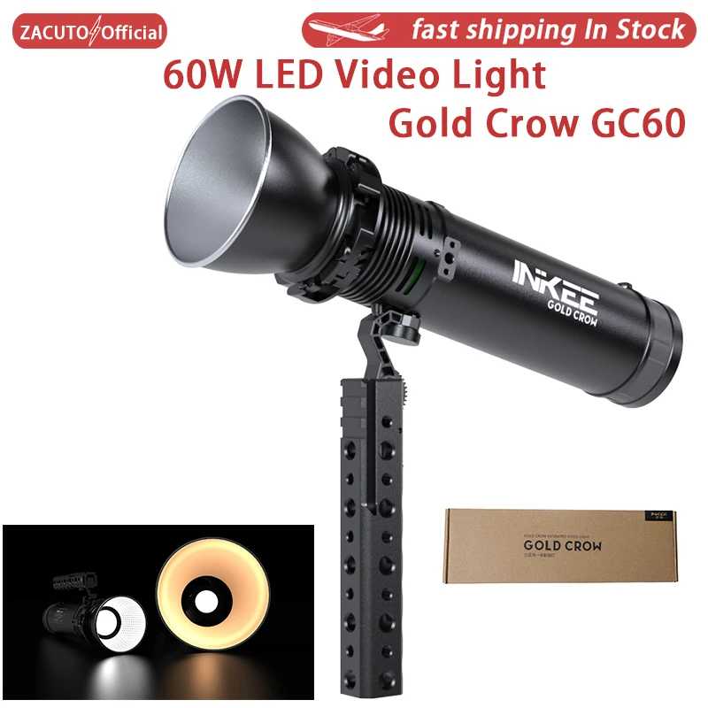INKEE-Gold-Crow-GC60-60W-LED-Video-Light-2700-6500K-Photography-Lighting-Waterproof-Photo-Studio ...