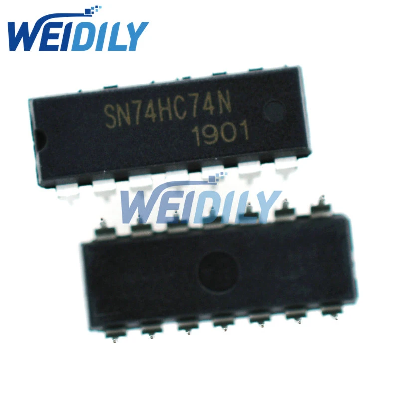 新しいdip14デバイス,10個,sn74hc74n|集積回路| - AliExpress