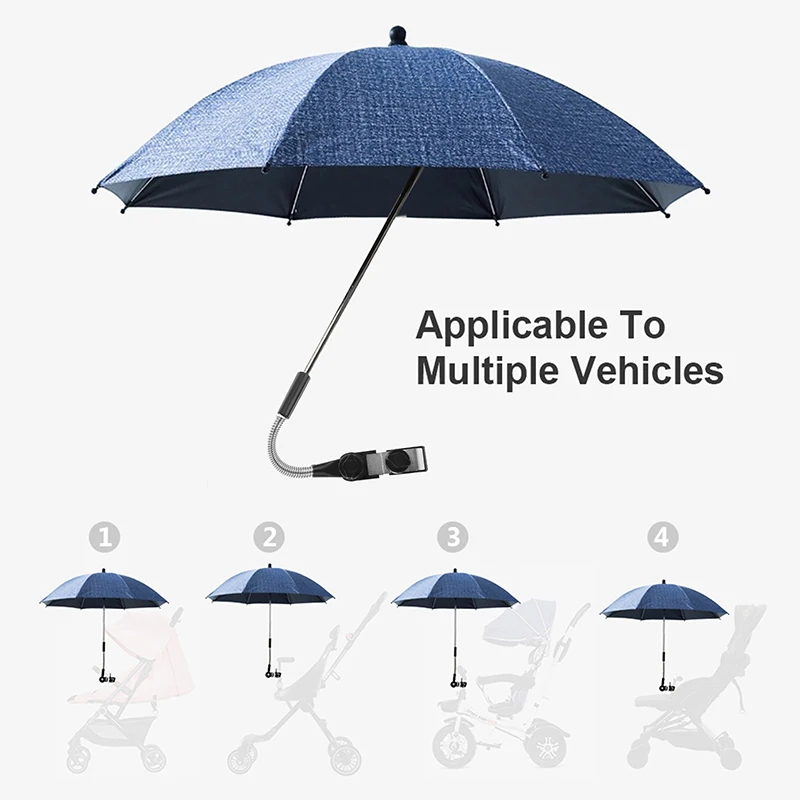 Baby-Stroller-Folding-Umbrella-UV-Sun-Rain-Protection-Parasol-360 ...