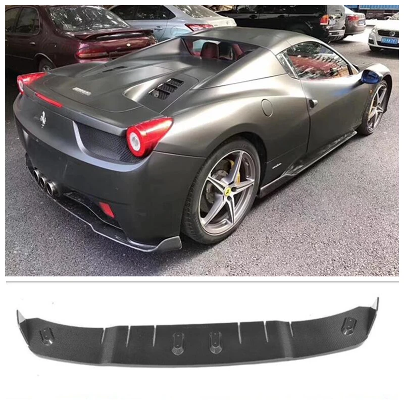For Ferrari 458 2011-No REAL Carbon Fiber Rear Diffuser Bumper Spoiler Lip Splitters Veloce ...