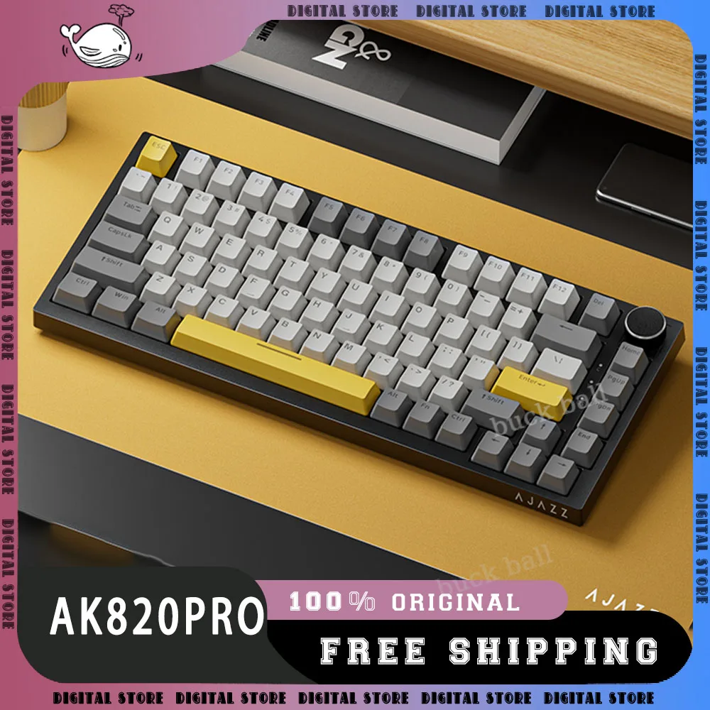 Ajazz-Teclado-Mec-nico-Sem-Fio-com-Retroilumina-o-RGB-Teclado-Hot-Swap ...