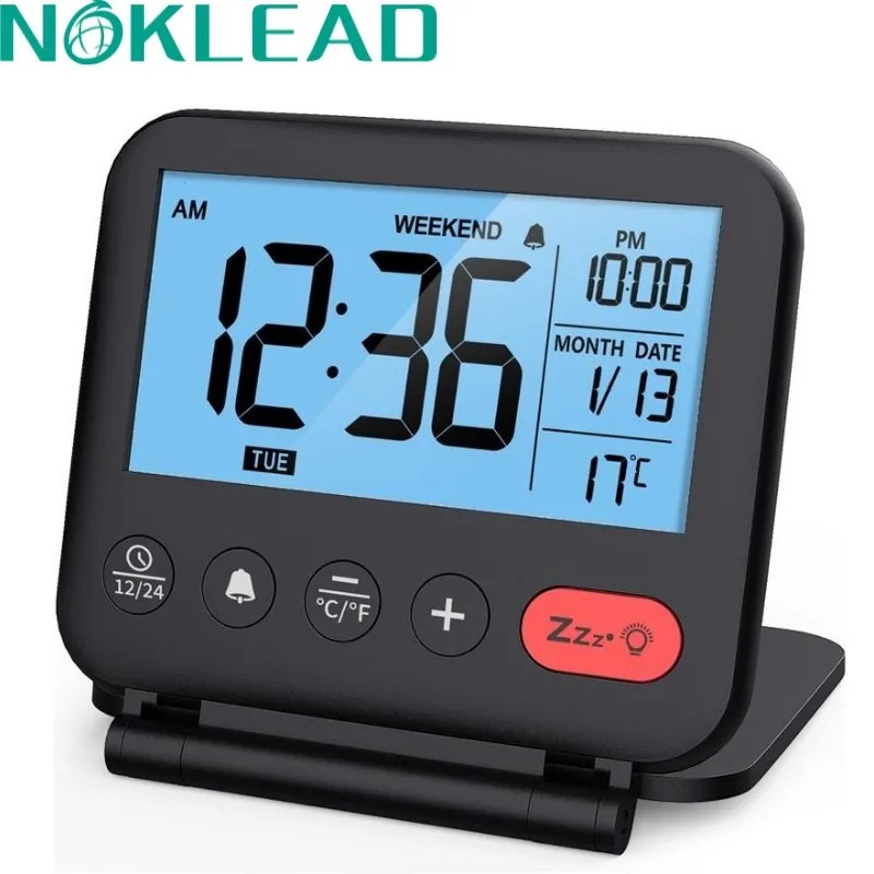 NOKLEAD-New-Travel-Camping-Clock-Cover-Desk-Digital-LCD-Thermometer ...