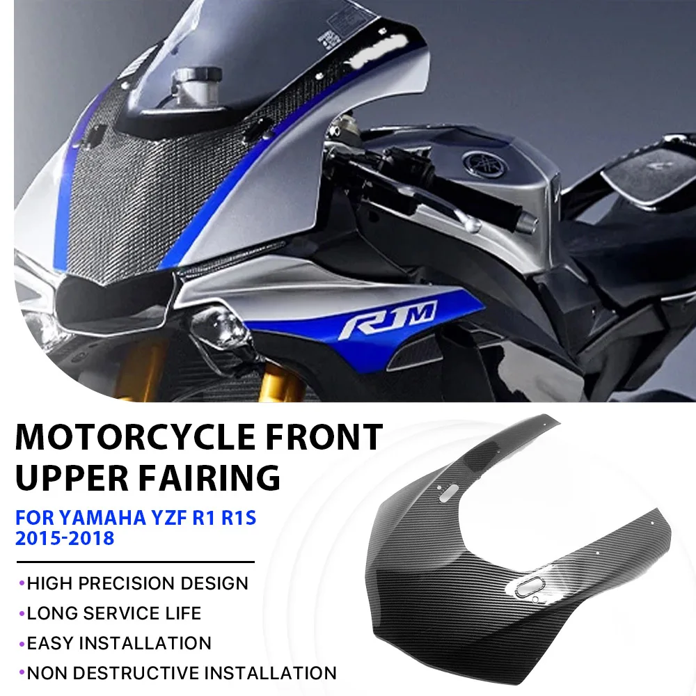 Motorcycle Front Upper Fairing Panel Headlight Cover Fit For YAMAHA YZF ...