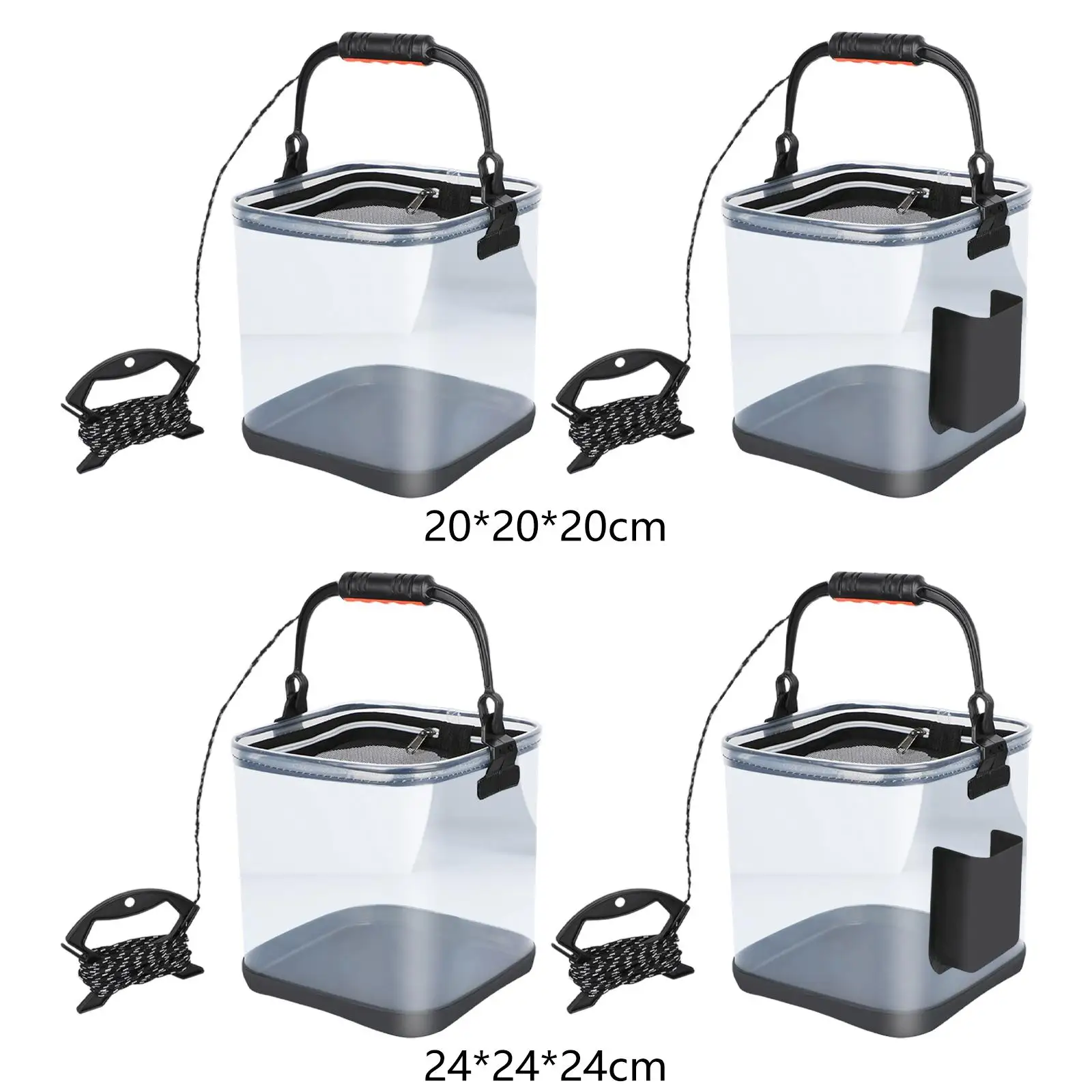 Fishing-Bucket-Transparent-EVA-Thick-Collapsible-Fishing-Bucket-for ...