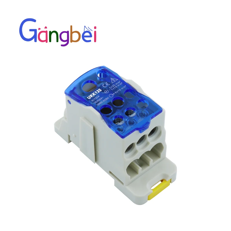 UKK250A DIN Rail 1 in N out Terminal Block Distribution Box Universal ...
